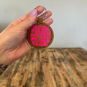 Western Leather Keychain | Mom Keychains | Overstimulated Mom Keychain ...