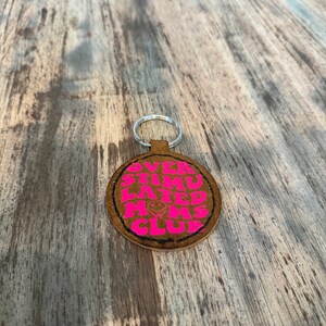 Western Leather Keychain | Mom Keychains | Overstimulated Mom Keychain ...