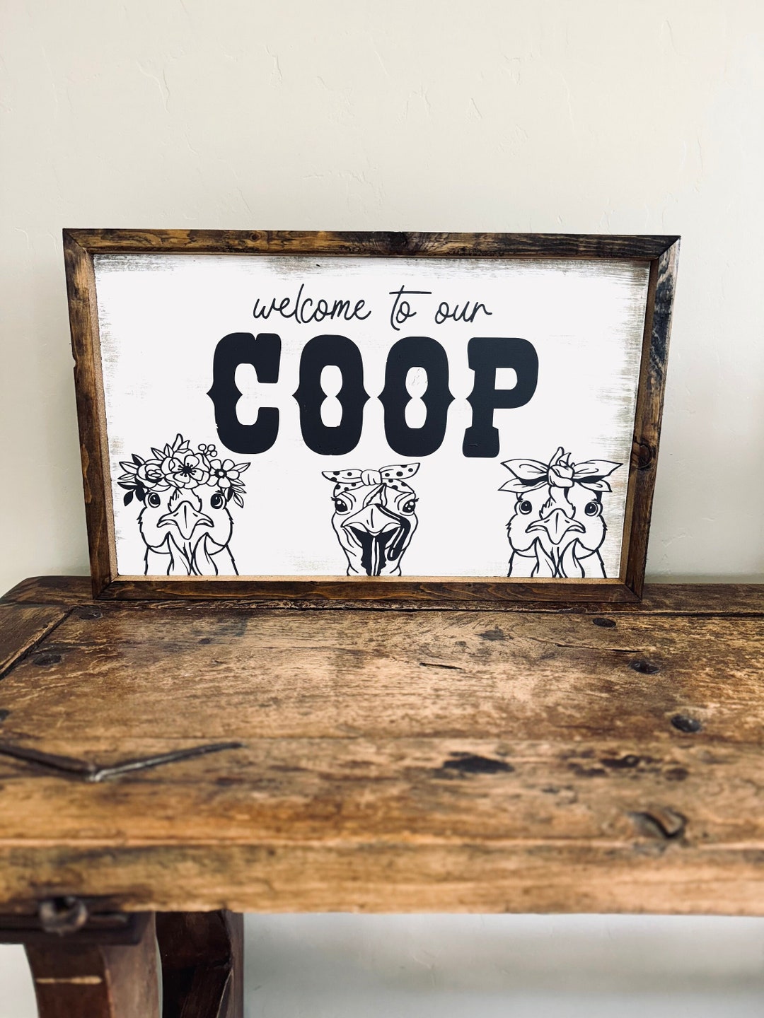 Chicken Coop Sign | Wood Chicken Coop Sign - Etsy