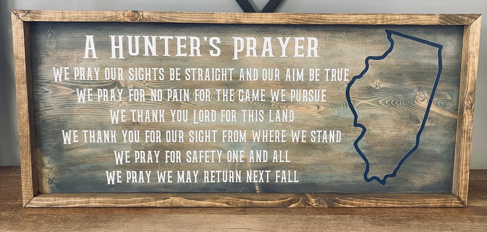 Personalized Hunters Prayer Wooden Sign Rustic Customized Wood Hunting ...