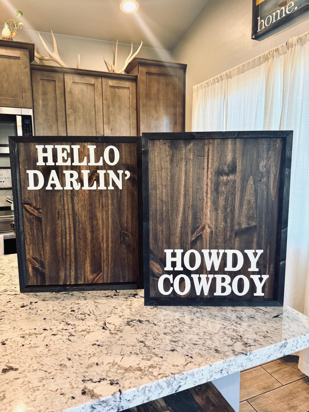 Rustic Western Decor Set | Howdy Cowboy | Hello Darlin | Western Decor ...