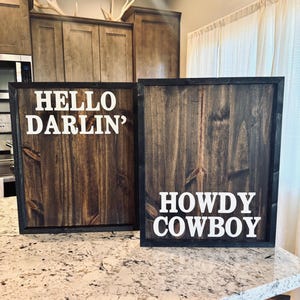 Rustic Western Decor Set | Howdy Cowboy | Hello Darlin | Western Decor ...