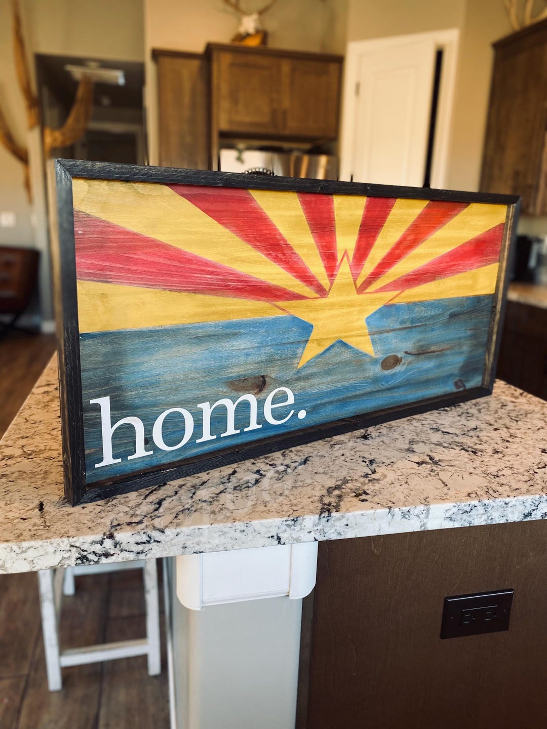 LARGE Arizona Flag Rustic Wood Sign | Arizona Decor | Rustic Arizona ...