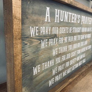 Personalized Hunters Prayer Wooden Sign Rustic Customized Wood Hunting ...
