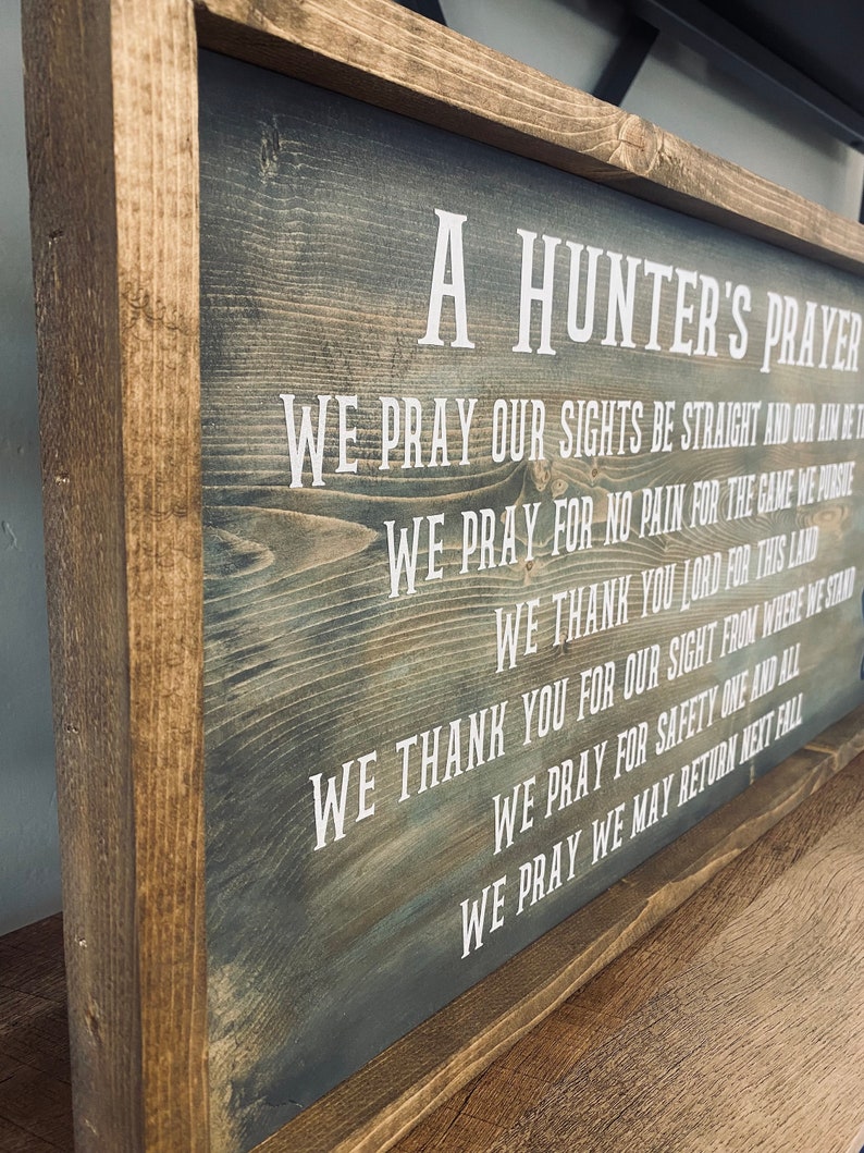 Personalized Hunters Prayer Wooden Sign Rustic Customized Wood - Etsy