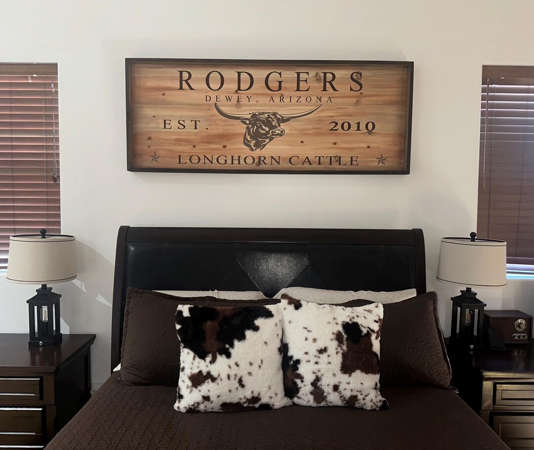 LARGE ** CUSTOM Western Last Name Sign | Farmhouse Decor | Custom Decor ...