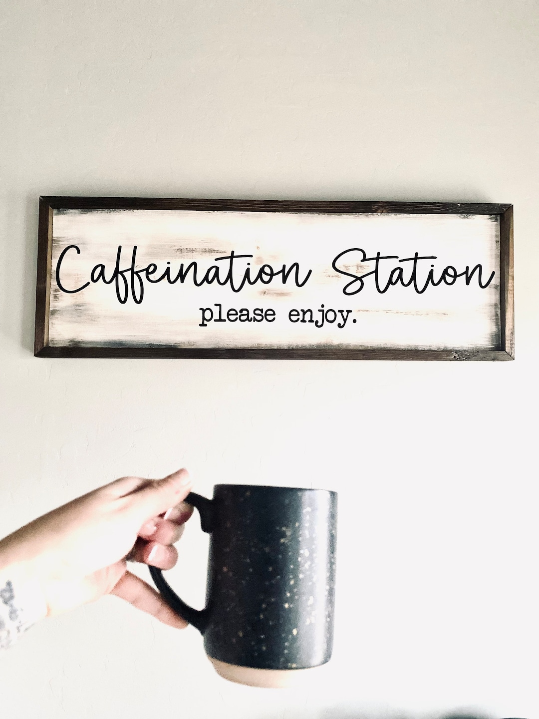 LARGE* Coffee Bar Sign | Caffeination Station Sign | Coffee Shop Signs ...