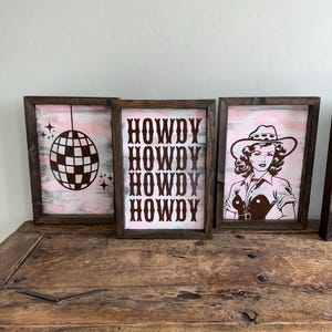 Disco Cowgirl Decor Set | Cowgirl Wall Decor | Western Cowgirl Decor ...