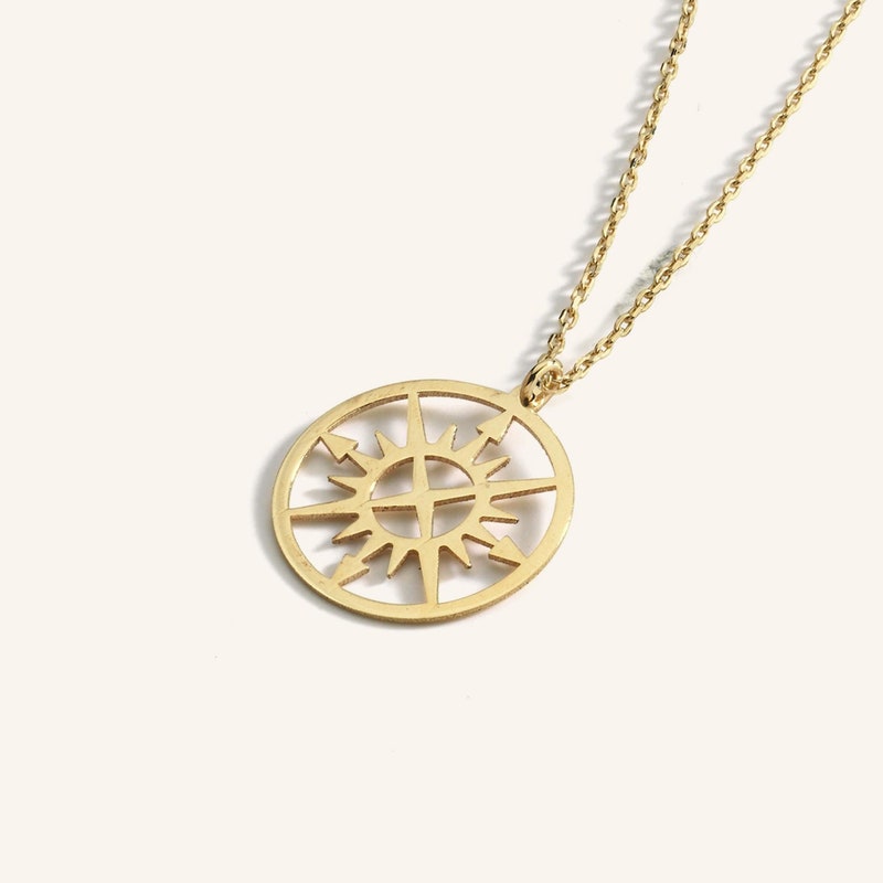 Compass Necklace - Etsy