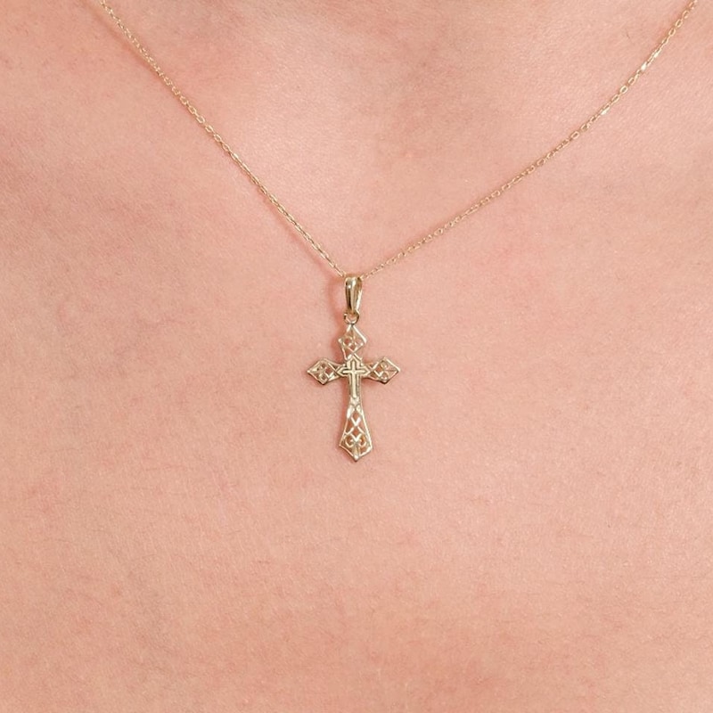 Gold Cross Necklace - Etsy
