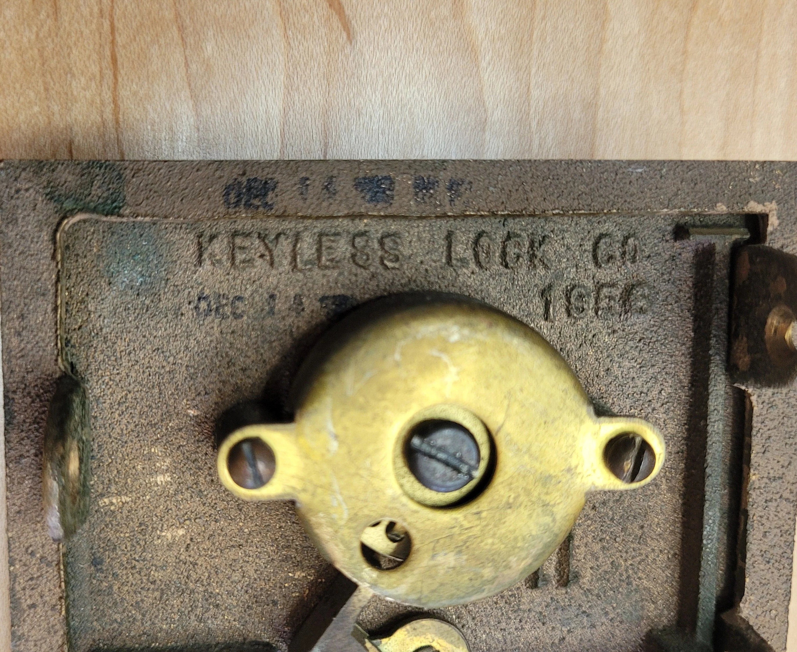 Vintage Post Office Mailbox Door, 1950's Brass With Working Combination ...