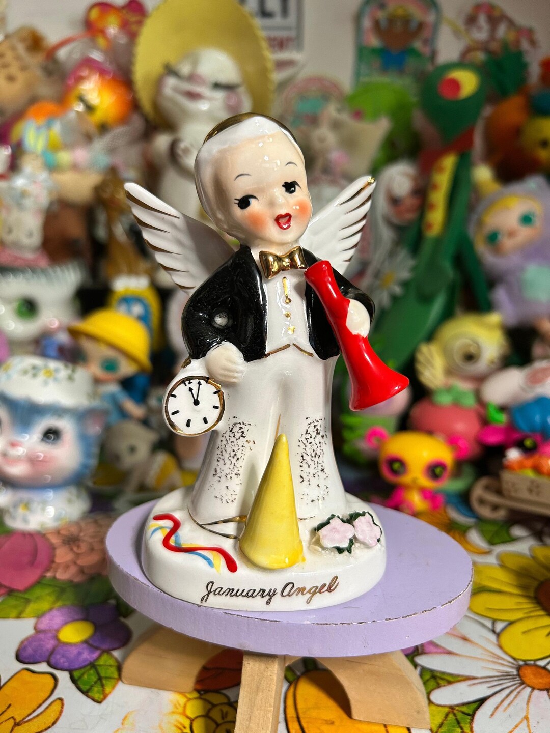 Vintage Lefton Celebration January Boy Angel Figurine - Etsy