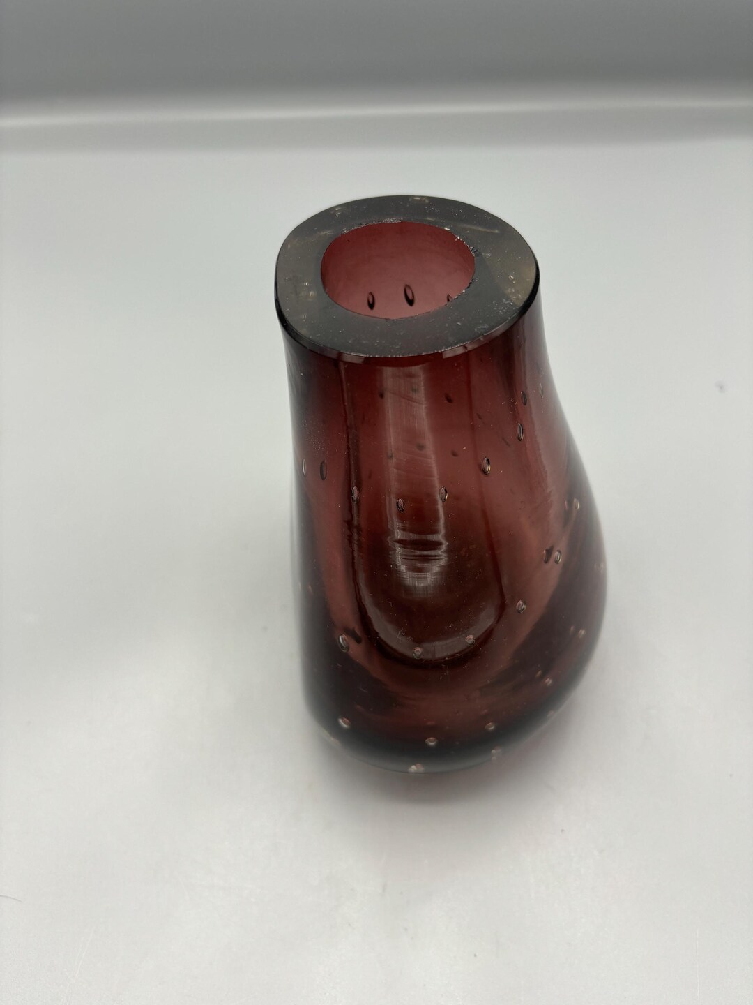 Blenko Purple Bubble Vase - Etsy