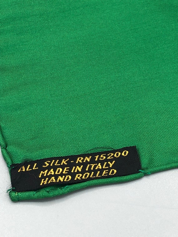 Green silk Italian scarf - Gem