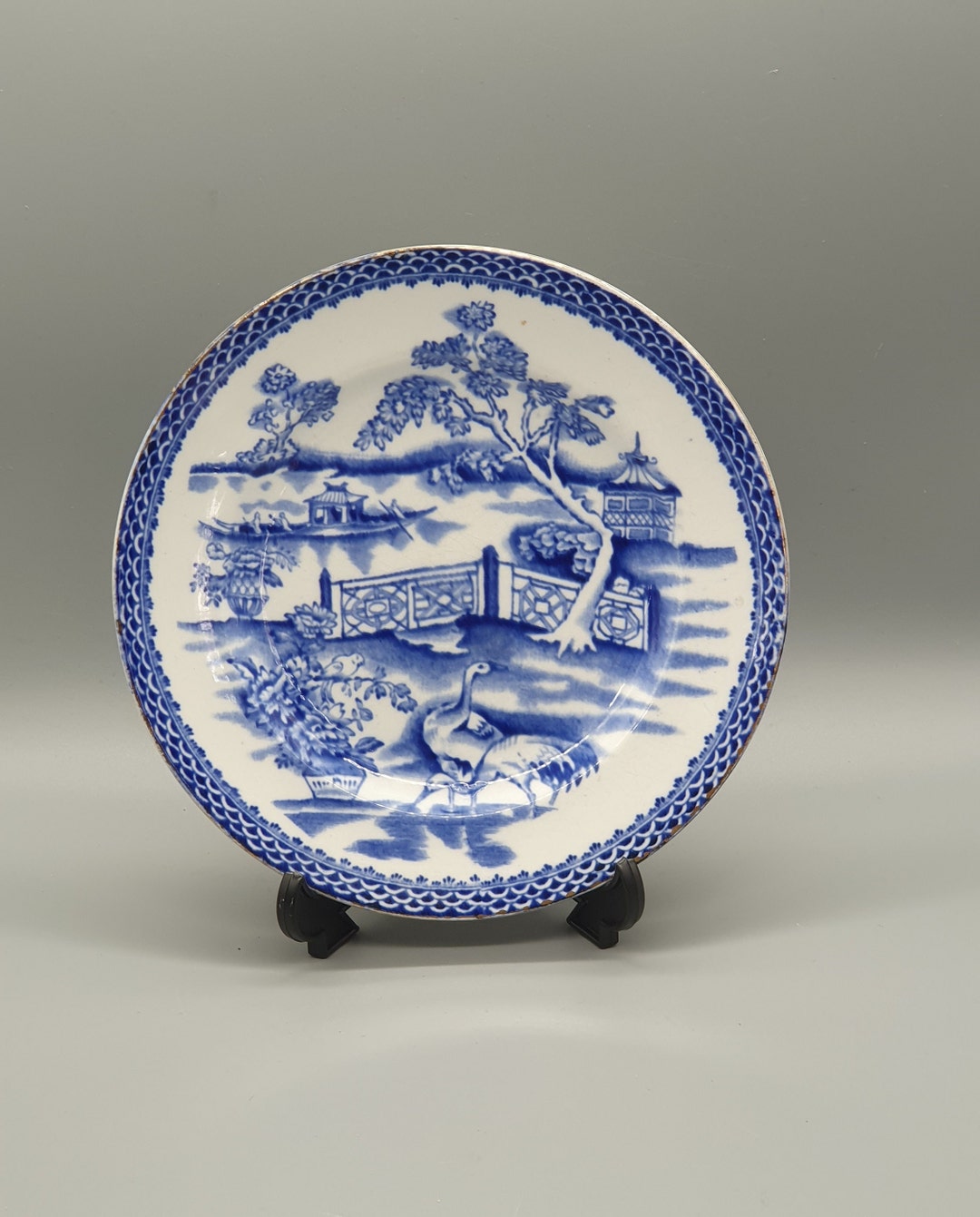 Thomas Till & Sons CLYDE Pattern Blue and White Sideplate 1861-1891 - Etsy