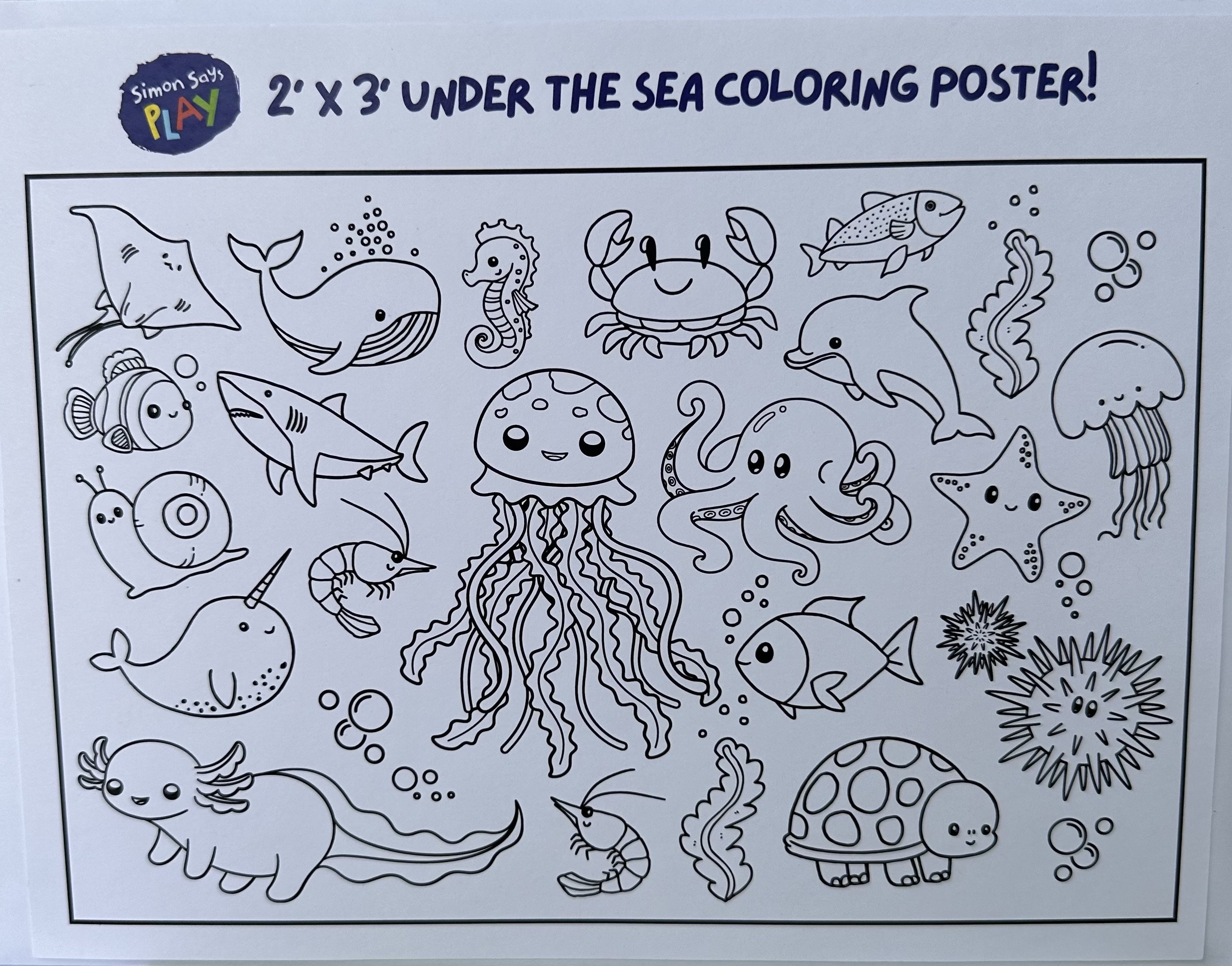Under the Sea Coloring Poster - Etsy