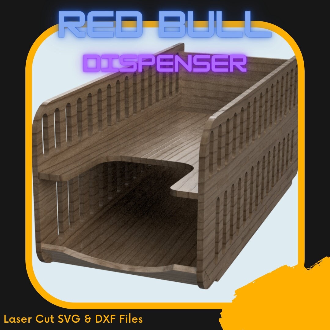 Lasercut File: Red Bull Can Dispenser for the Refrigerator - Etsy