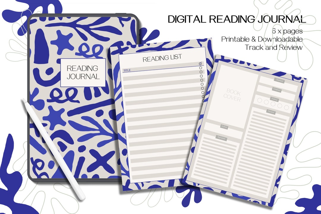 DIGITAL READING JOURNAL- Printable and Downloadable Reading Tracker - Etsy