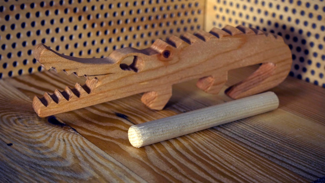 Wooden Percussion Alligator Toy Make Your Own Music With - Etsy