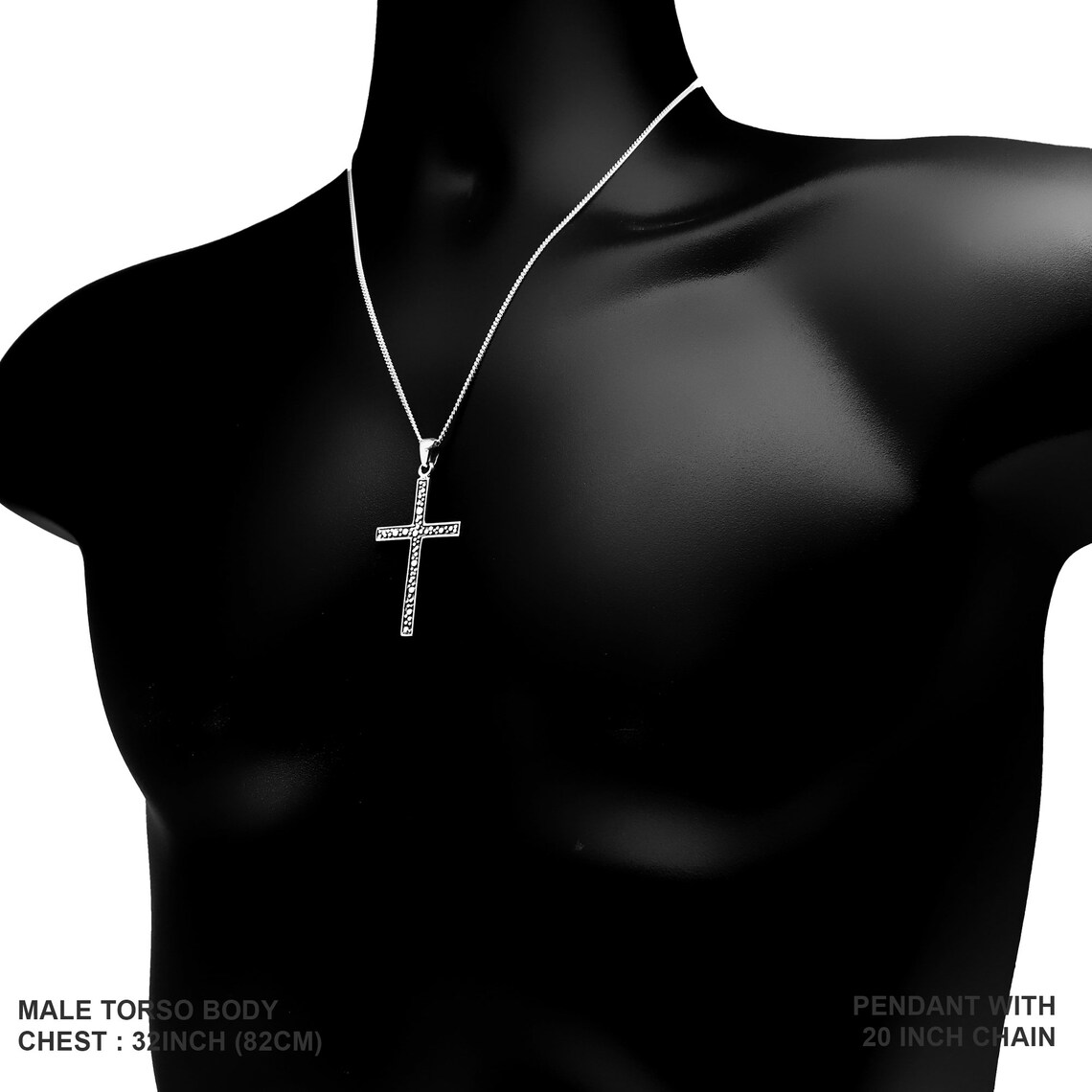 Personalised Cross Pendant, Reversible Silver Cross Pendant Necklace ...