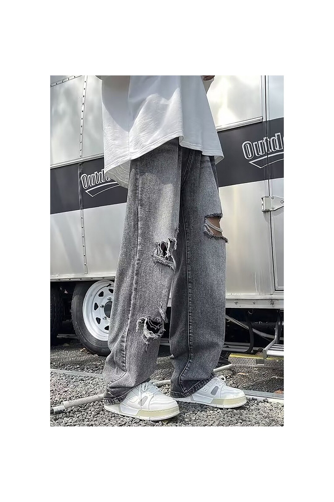 Y2k Hip Hop Ripped Jeans Spring Summer Baggy Jeans for Men - Etsy