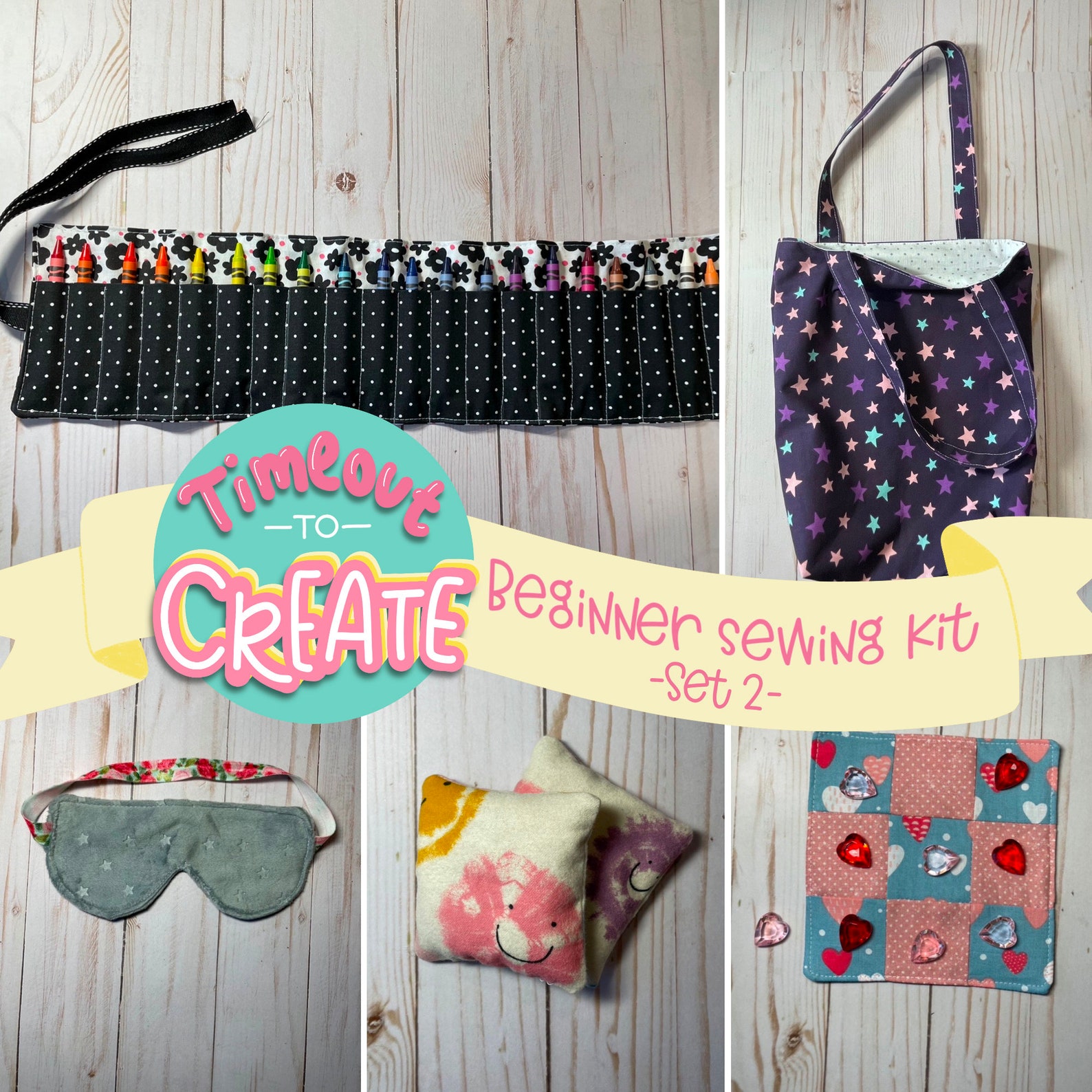 Easy Sewing Project Set 2 - Beginner Sewing Patterns - Learning to Sew ...