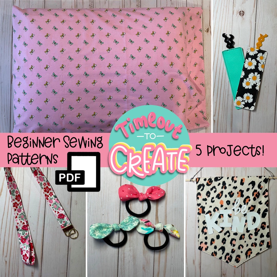PDF Beginner Sewing Patterns Bundle Set 1- Easy Sewing Patterns for ...