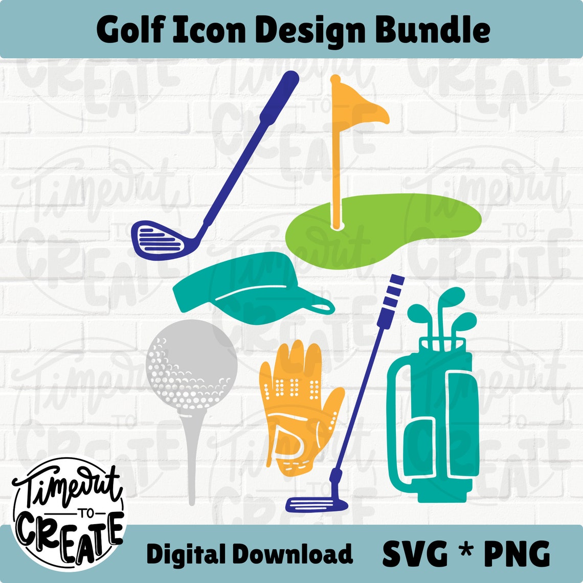 Golf SVG, Golf PNG, Golf Equipment Cut Files for Crafters - Etsy