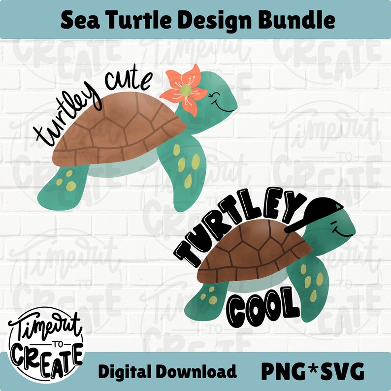 Sea Turtle SVG, Sea Turtle PNG - Etsy