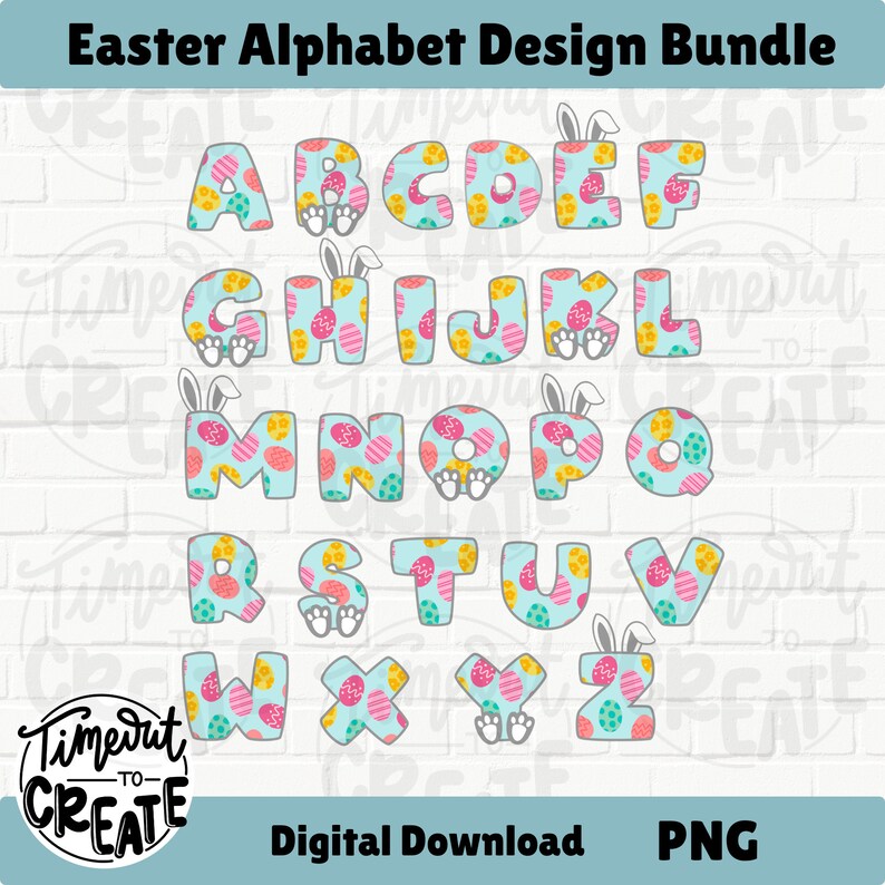Easter Alphabet PNG, Alphabet PNG, Easter PNG - Etsy