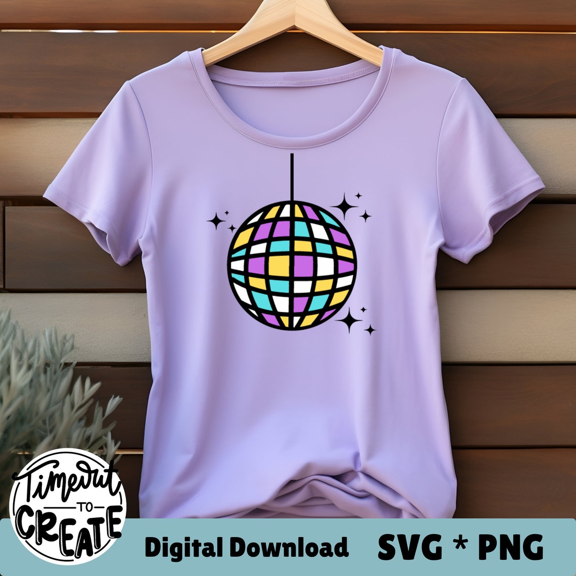Disco Ball SVG, Disco Ball PNG - Etsy