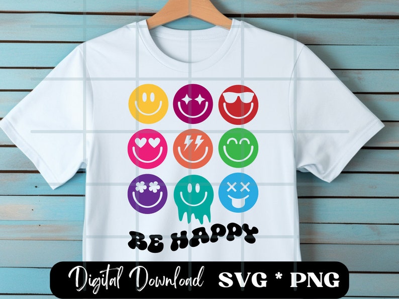 Smiley Face SVG, Smiley SVG Bundle, Be Happy SVG - Etsy
