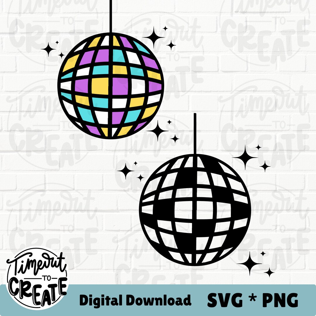Disco Ball SVG, Disco Ball PNG - Etsy