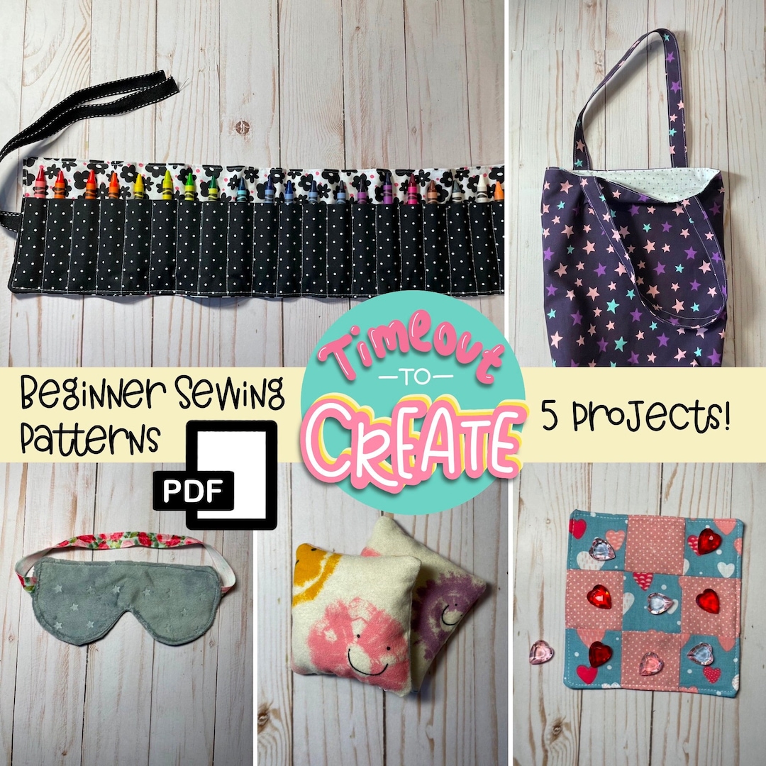 PDF Beginner Sewing Patterns Bundle Set 1- Easy Sewing Patterns for ...