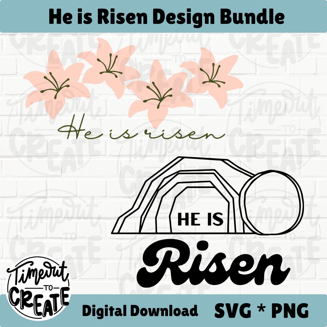 He is Risen SVG, Easter SVG, Christian SVG - Etsy