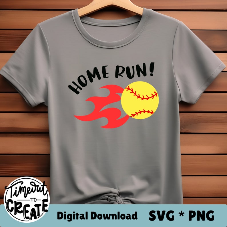 Softball SVG/ PNG, Home Run SVG: Designs for Crafting, Cricut ...