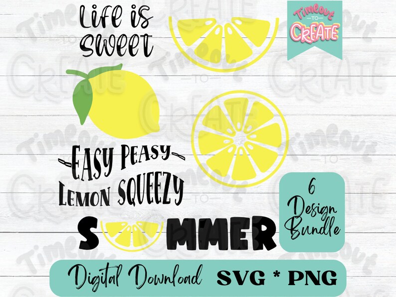Lemon SVG Bundle, Lemons SVG, Lemon PNG - Etsy