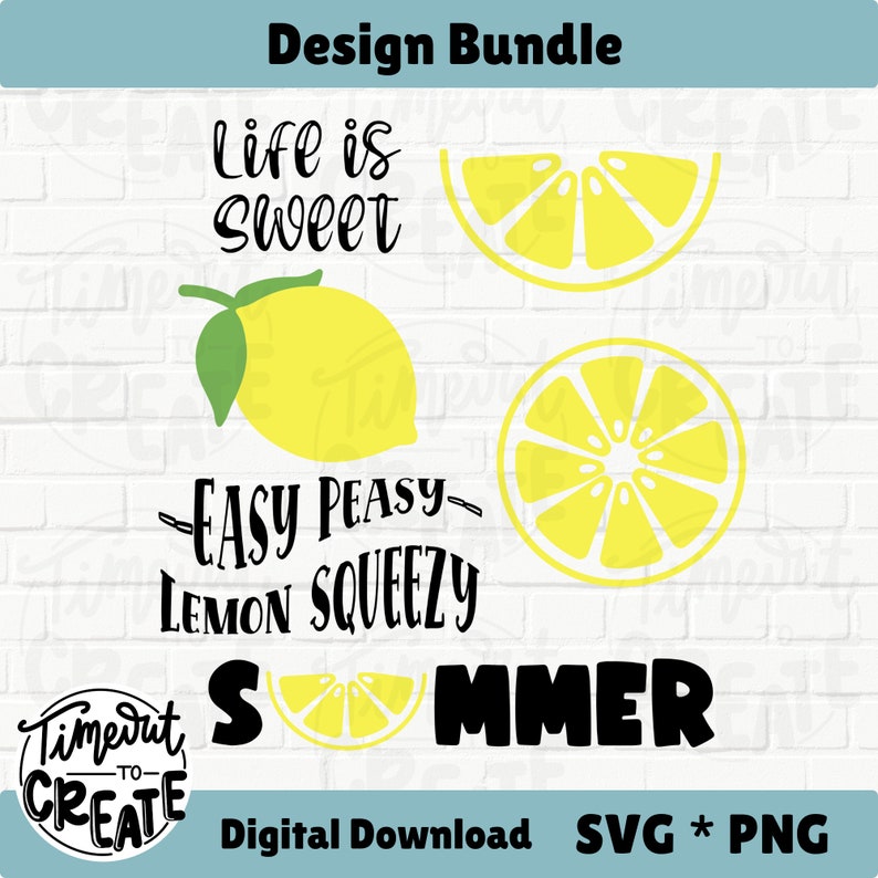 Lemon SVG Bundle, Lemons SVG, Lemon PNG - Etsy