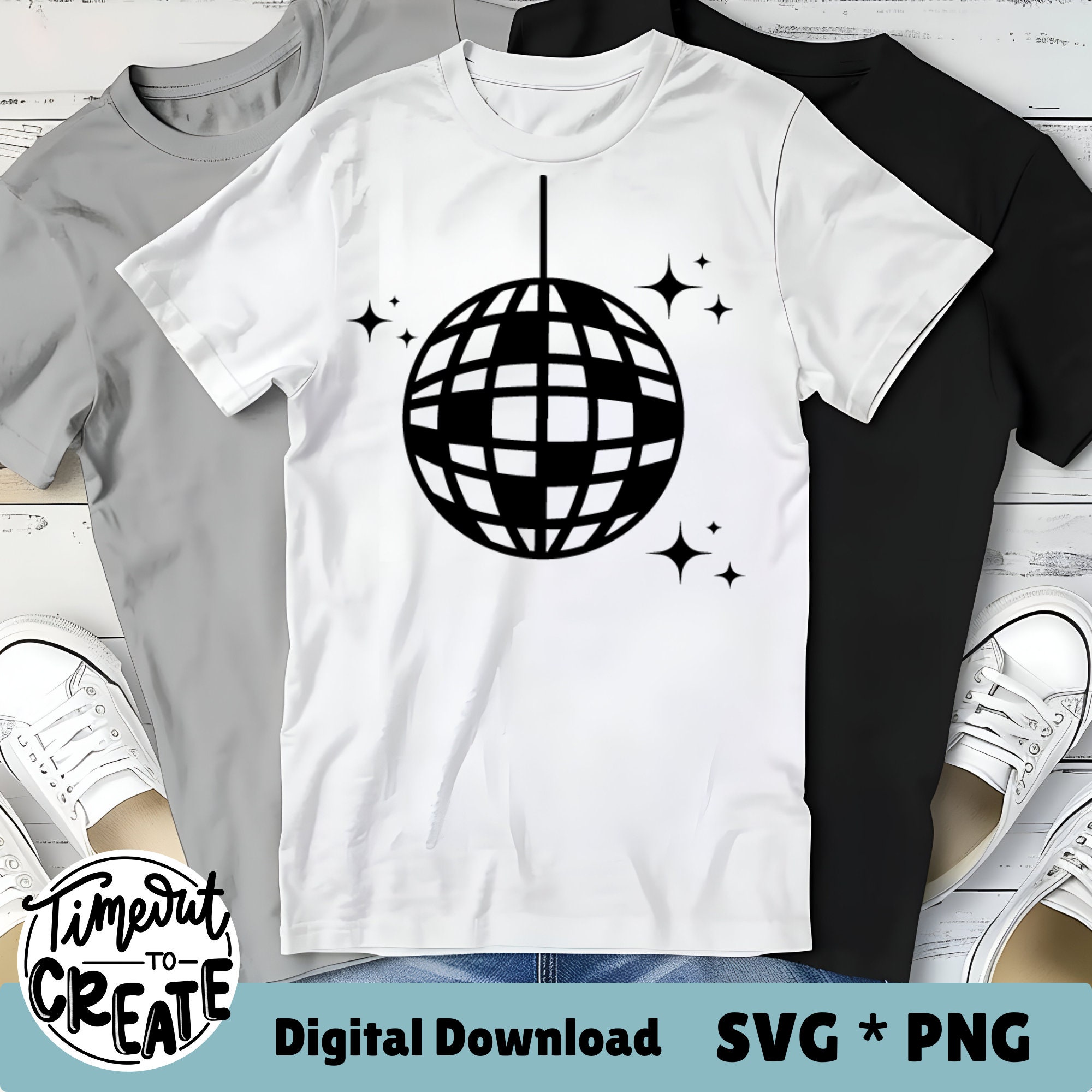 Disco Ball SVG, Disco Ball PNG - Etsy