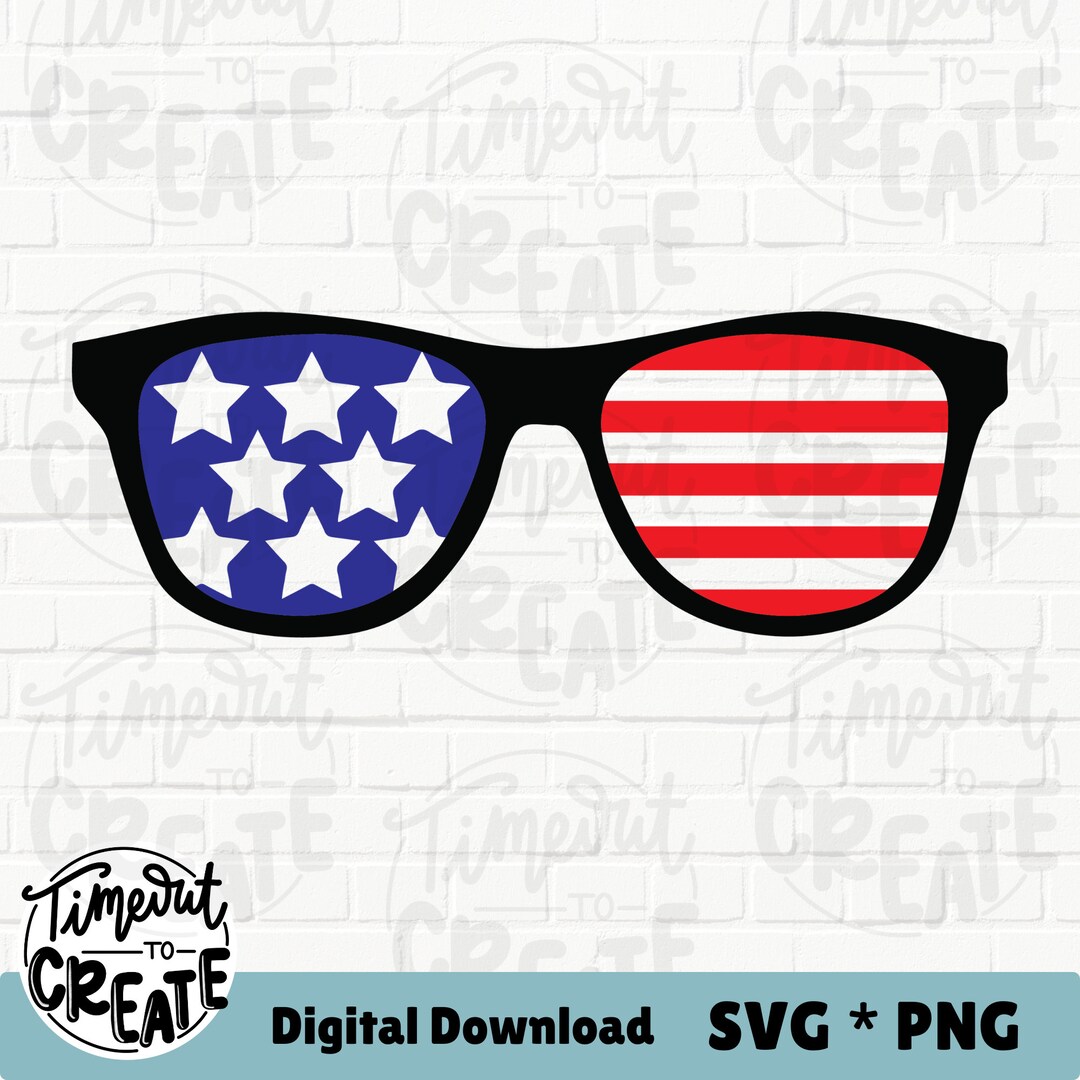 Patriotic Sunglasses SVG PNG - Etsy