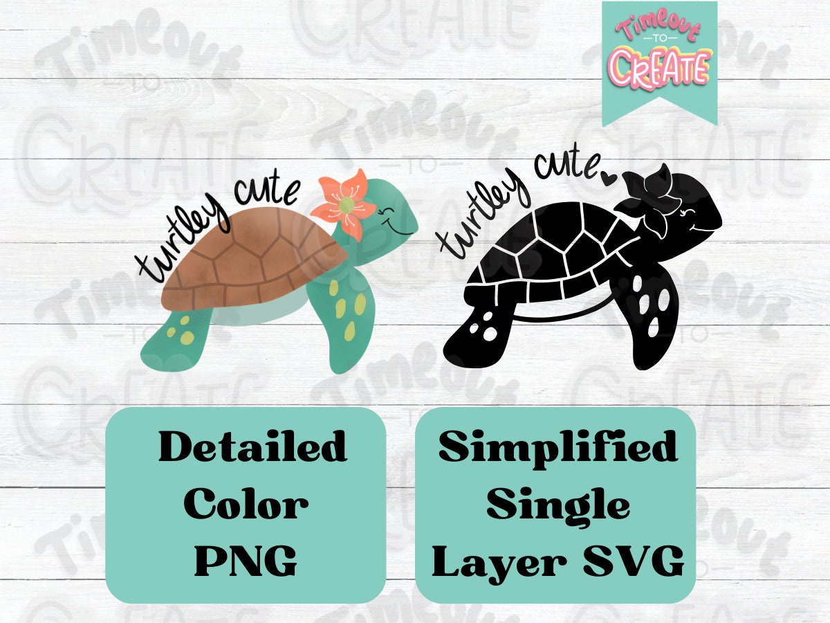 Sea Turtle SVG, Sea Turtle PNG, Turtley Cute - Etsy