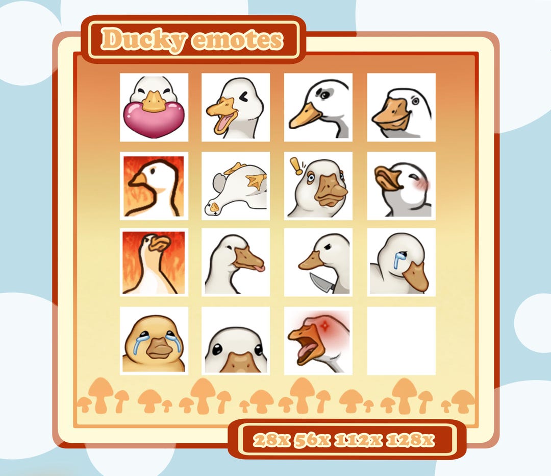 Cute Goose Emote's Package | Twitch / Discord / Youtube - Etsy