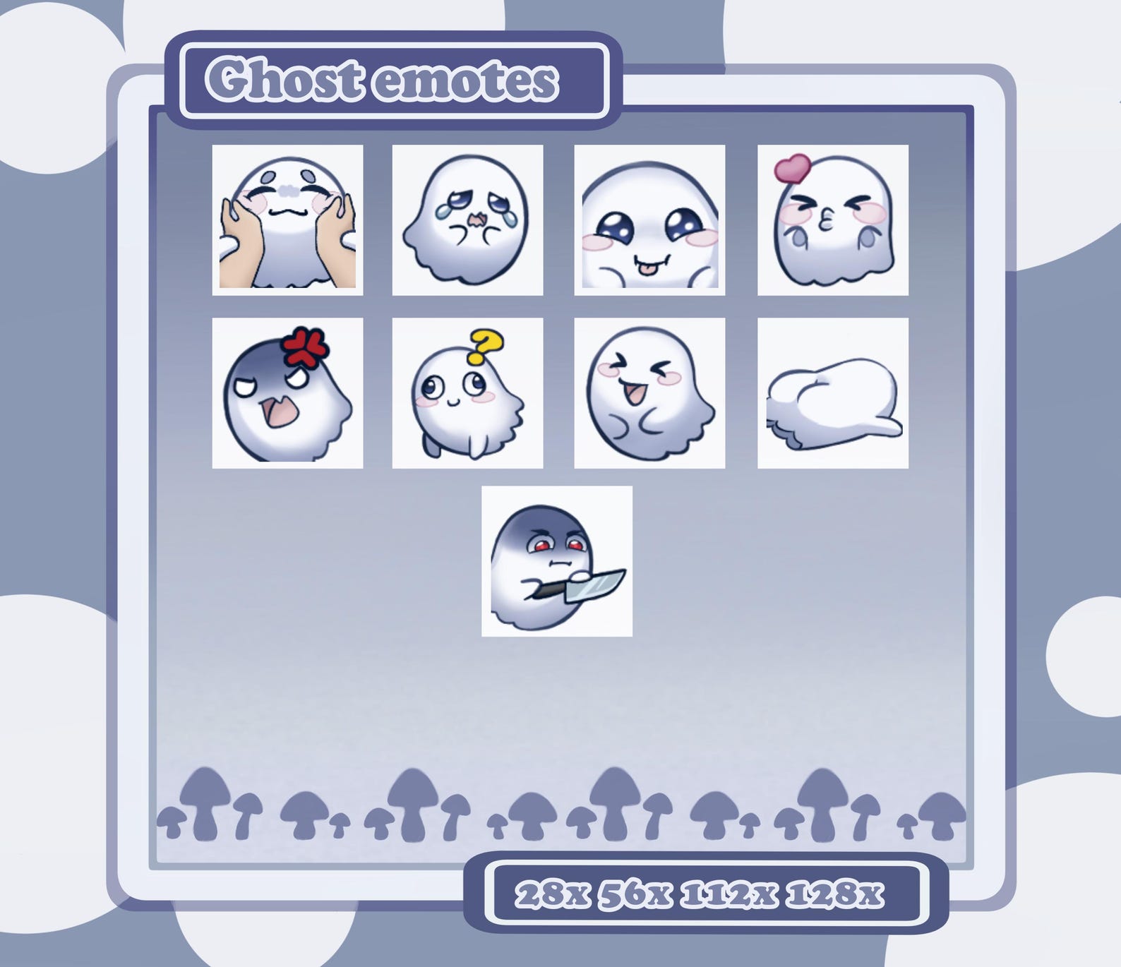 Cute Ghost Emote's Package | Twitch / Discord / Youtube - Etsy