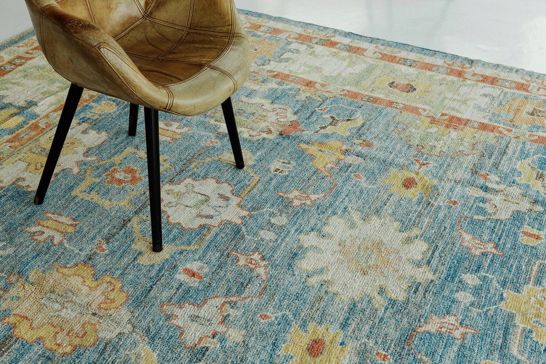 Oshak Hand Knotted Vintage Rug 4/22 Quality 100% Wool Natural Dying ...