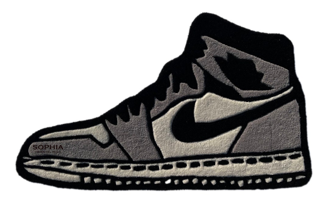 Nike Shoes Design Handmade Tufted Modern Style Wool Area Rug Carpet for ...
