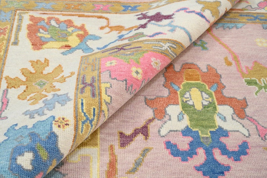 Oshak Hand Knotted Vintage Rug 4/22 Quality 100% Wool Natural Dying ...