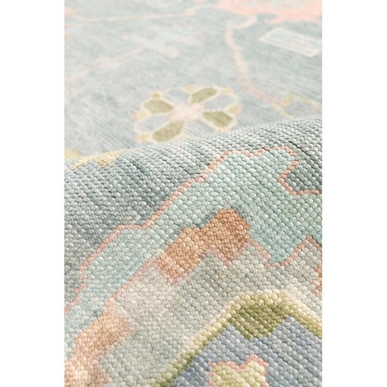 Muted Grey Turkish Oushak Made in 100% Wool Natural Dying Area Rug ...