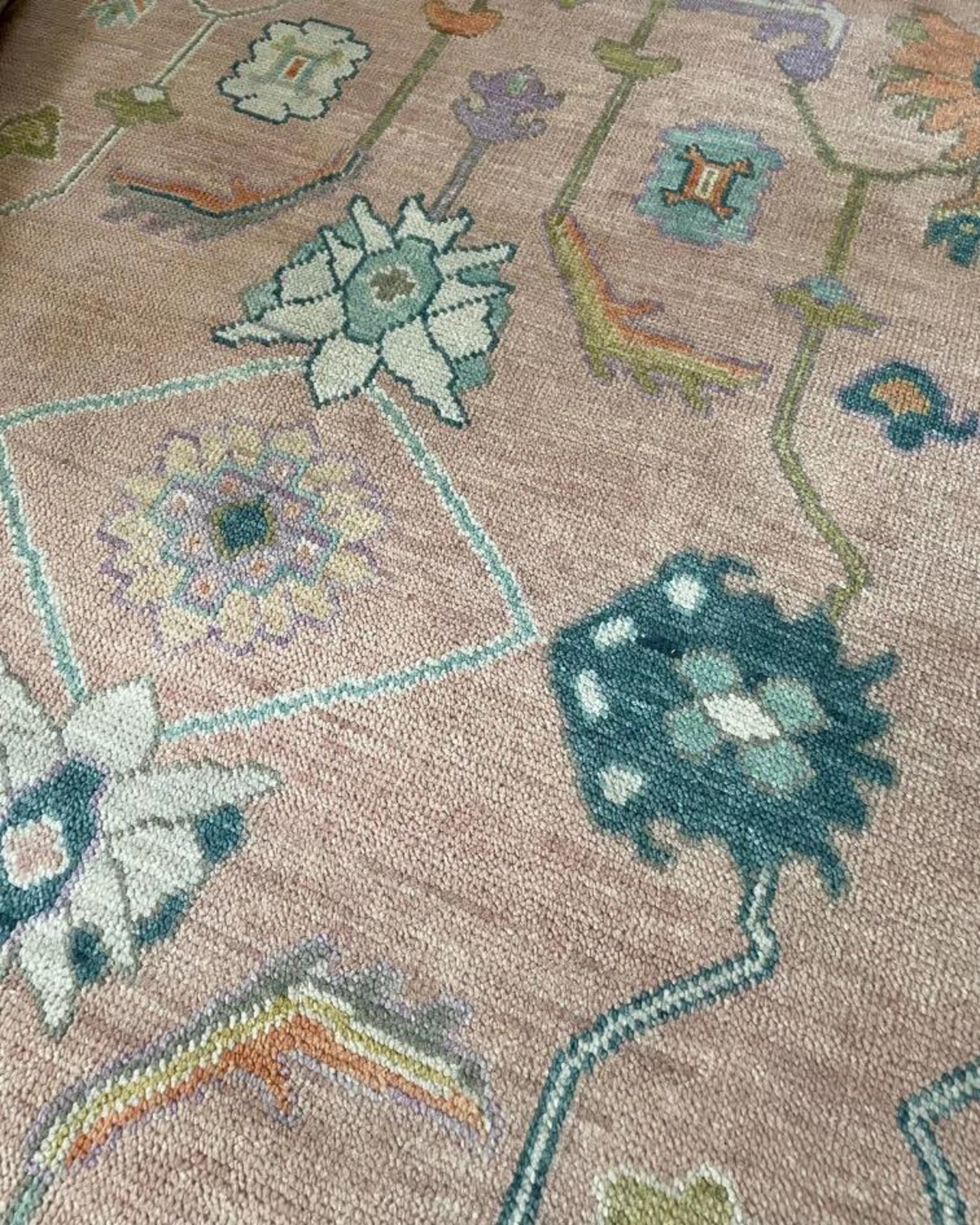 Texas Modern Turkish Oushak 100% Wool Natural Dying Area Rug Living ...
