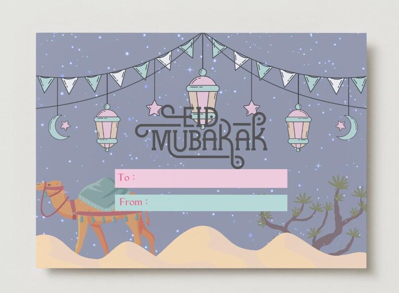 Printable Eid Al Adha Gift Tag, Candy Gram & Gift Card - Digital ...