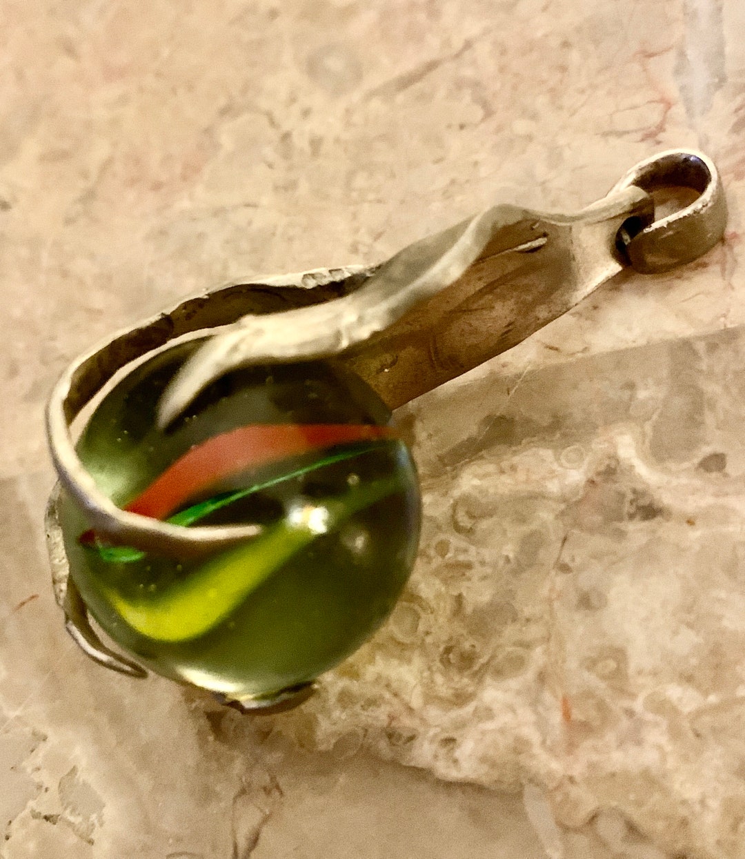 Handmade Dragon Claw Pendant With Sphere Vintage Hand Forged Stainless ...